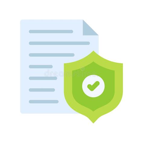 Secure Document Icon Vector Image Suitable For Mobile Apps Web Apps