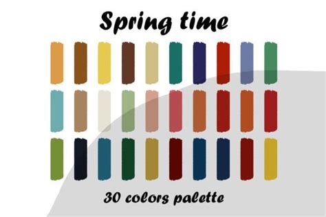 Spring Time Procreate Color Palette Graphic By Blacbidigital Creative Fabrica