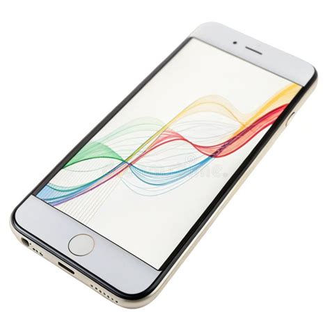 Abstract Smartphone Displaying Data Streams Isolated On White