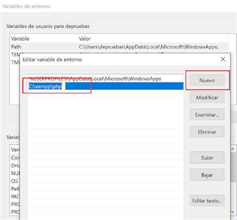 configurar php como variable de entorno en windows