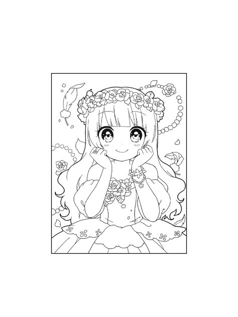 Anime Coloring Pages For Girls