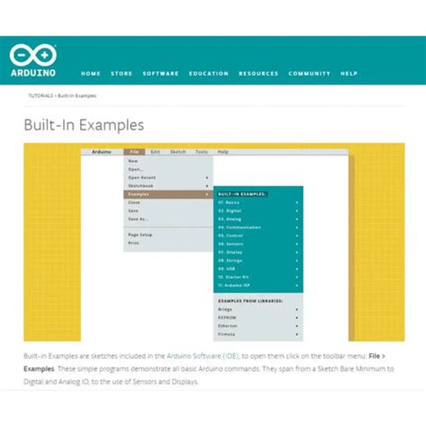 The Ultimate Built In Examples Kit For Arduino Robotshop