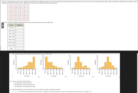 Solved Show A Histogram Begin With The First Class Starting Chegg Com