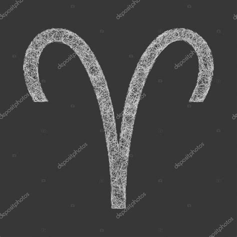 양자리 십이지 신 기호 라인 아트 Stock Vector By ©davidzydd 91548436