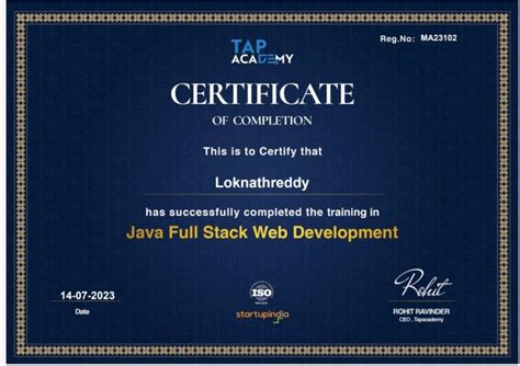 Loknath Reddy On Linkedin Javafullstackdeveloper Javadeveloper Java Certificateofcompletion
