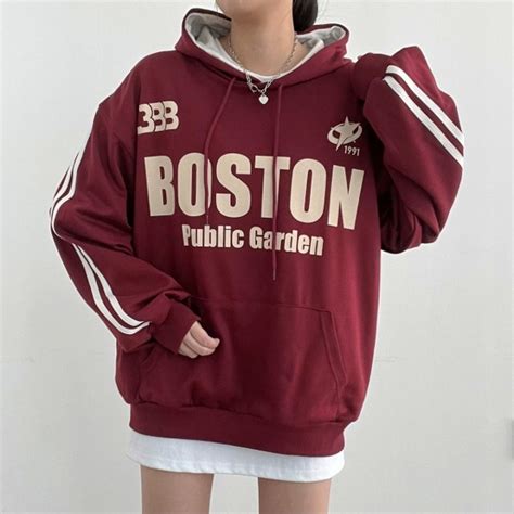 스윗니스 11할인블록코어룩 하나쯤은 소장해야되는 Bbb 배색 레터링 라인 오버핏 후드티 4color 위시버킷