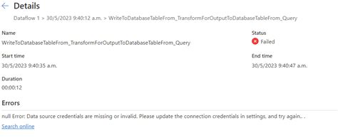 Solved Problem Running A Gen2 Dataflow From A Non Azure S Microsoft Fabric Community