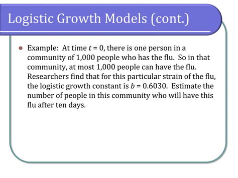 6 7 Exponential And Logarithmic Models Ppt
