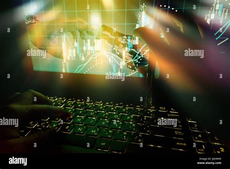 Image Concept Of Robot Trading System And Stock Market Trader Fingers