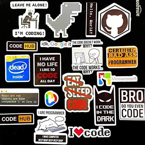 Sticker Fever Codingprogramming Sticker Decals Pack Of 18 Vinyl