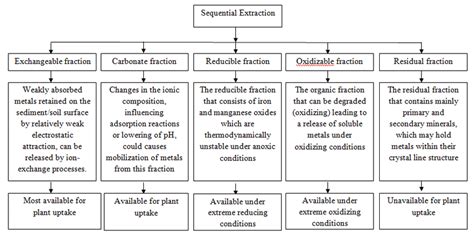 Summary Of The Sequential Extraction Method For Metals As Applied To