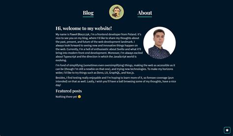 Github Pawelblaszczyk5blog My Personal Blog And The First Site Made