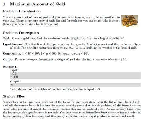 Maximum Amount Of Gold Algorithms Ucsandiego