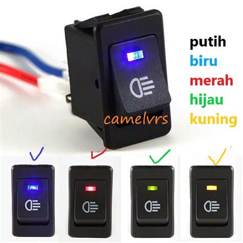 Jual Switch Saklar Lampu Kabut Fog Lamp Switch On Off Lampu 12volt Shopee Indonesia