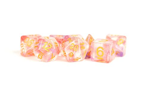 Luminous Ruby Dice Set Fanroll
