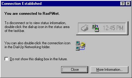 Dial Up Modem Connection