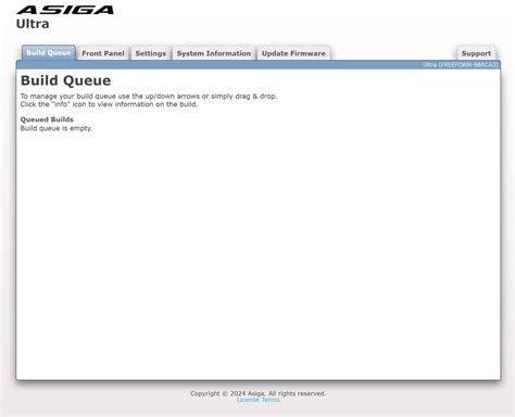 Web Interface Ultra Asiga Customer Support Centre