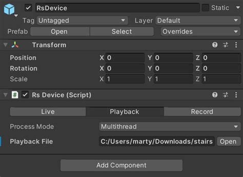 Bag Files Recorded With Realsense Viewer And Unity Intel Realsense