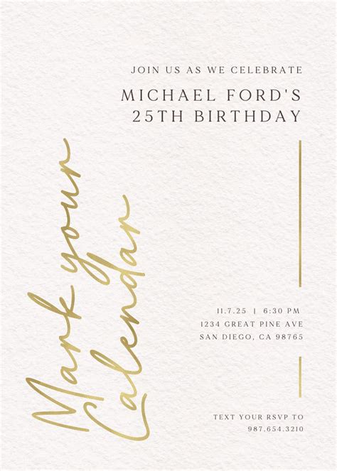 Simple Script Invitation Template Free Greetings Island