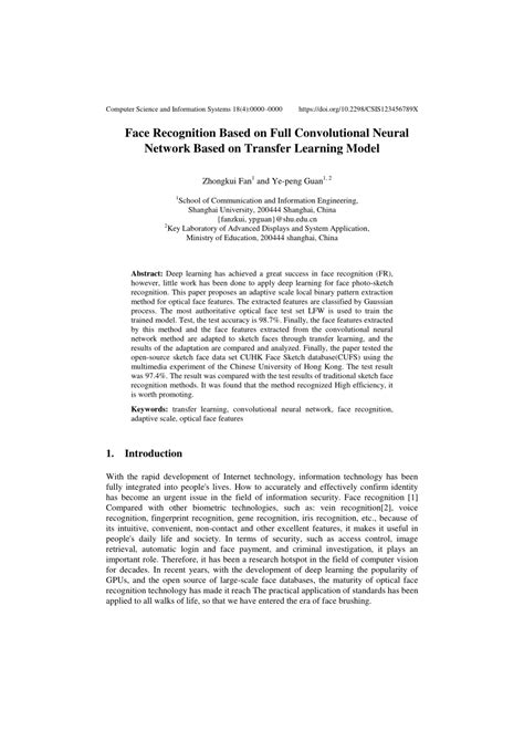 Pdf Face Recognition Based On Full Convolutional Neural Network Based