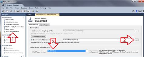 datenbank import mit mysql workbench lima city