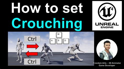 how to set crouching action unreal engine 4 tutorial youtube