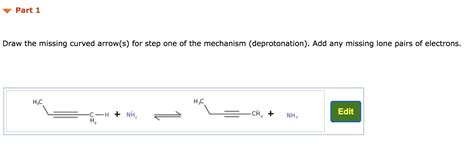 Solved Part Draw The Missing Curved Arrow S For Step One Chegg