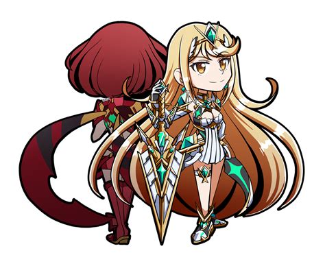 Mythra And Pyra Chibi Xenoblade 2 By Aijihi On Deviantart