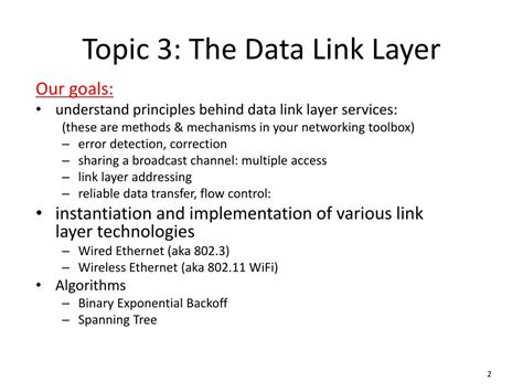 PPT Topic 3 The Data Link Layer PowerPoint Presentation Free Download ID 1549394