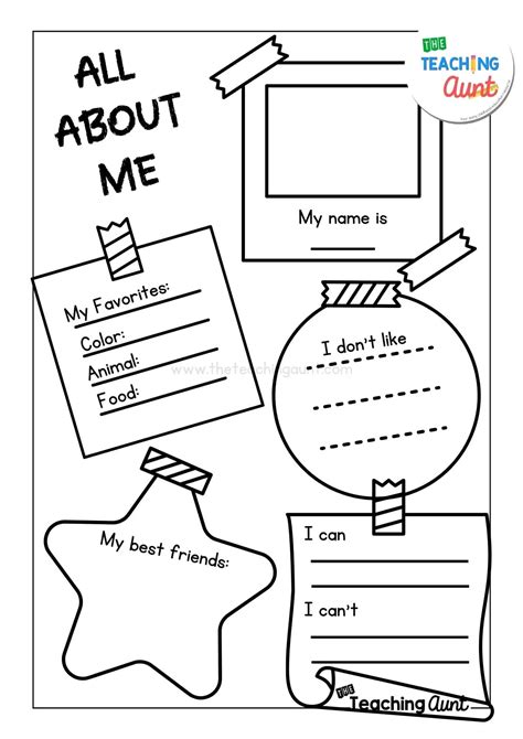 Free Printable All About Me Activities 30 All About Me Worksheets