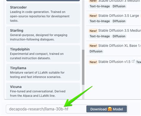 Downloading Models Transformer Lab