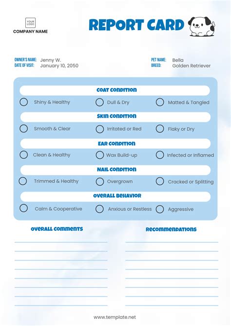 Printable Able Report Card Templates
