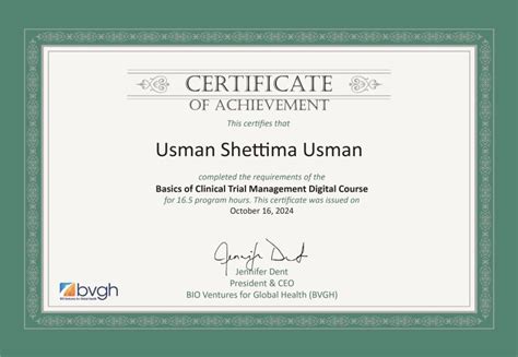 Completed The Basics Of Clinical Trial Management Digital Course