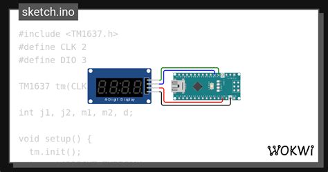Jam Digital Dengan Display Tm1637 Module Wokwi Esp32 Stm32 Arduino