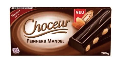 Чорний шоколад Choceur Feinherb Mandel з цілим мигдалем 200 г. | Купить ...