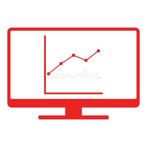 Chart And Screen Stock Vector Illustration Of Desktop 206835727
