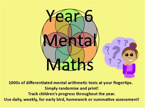 Year 6 Mental Arithmetic Tests Teaching Resources