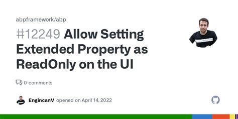 allow setting extended property as readonly on the ui · issue 12249