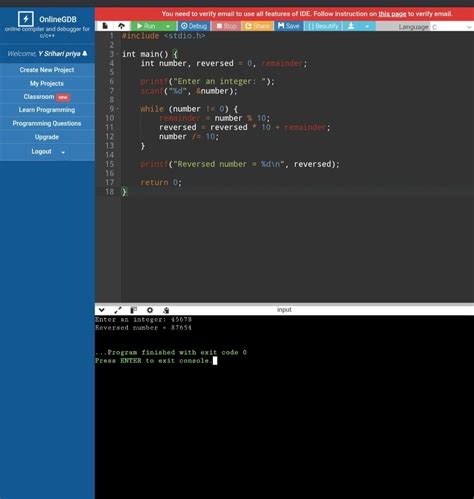 30daysofcode Cprogramming Reversenumber Learntocode