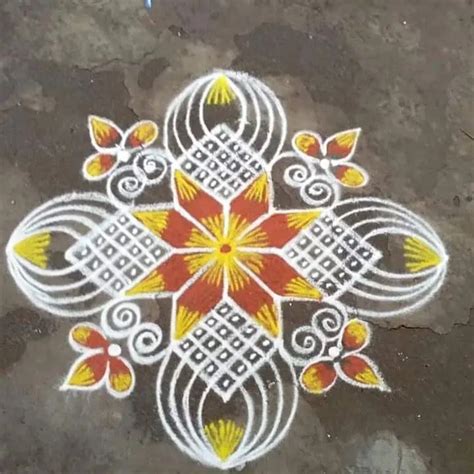 25 Easy Flower Rangoli Kolam Patterns For All Levels