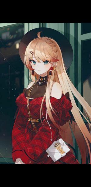 دختر انیمه ای مو طلایی با چشم آبی تستچی