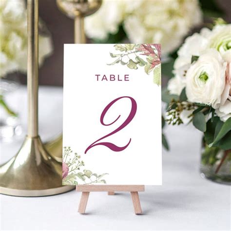Spring Rise Wedding Table Names Tralee Printing Works