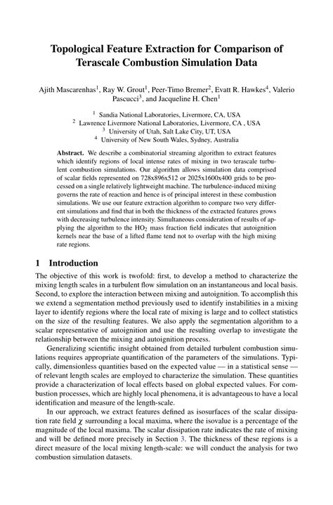 Pdf Topological Feature Extraction For Comparison Of Terascale