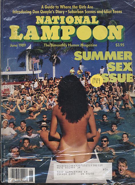National Lampoon Summer Sex Issue June At Wolfgang S