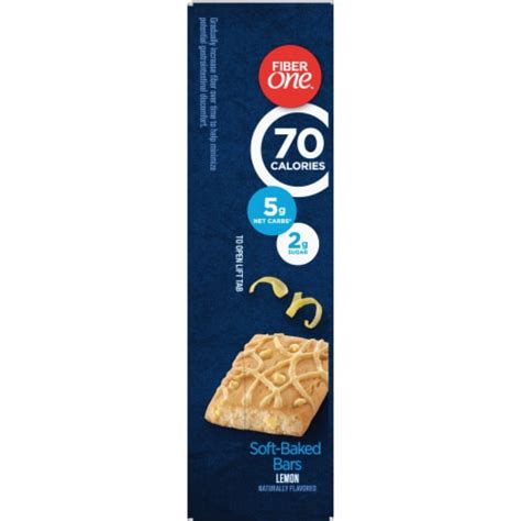 Fiber One Lemon 70 Calorie Soft Baked Bars Low Net Carb Snacks 6 Ct 0 89 Oz King Soopers