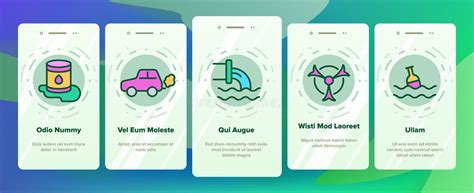 Pollution Of Environment Vector Onboarding Stock Vector Illustration