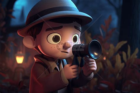 卡通小侦探插画图片下载 正版图片600009172 摄图网