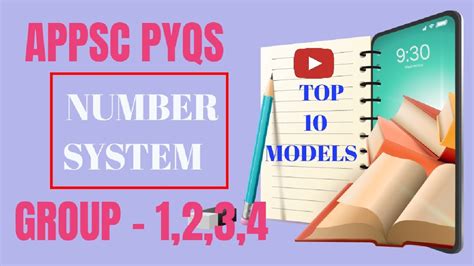 Appsc Aptitude Pyqs Number System Top 10 Models Group 1234 And Other State Exams Youtube