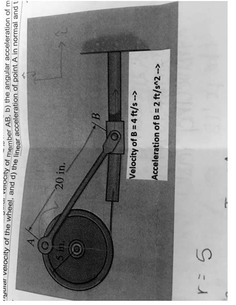 Velocity Of Member Ab B The Angular Acceleration Of M Yurar Velocity