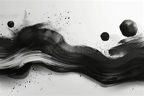 Monochromatic Abstract Art With Fluid Black And White Strokes Ideal For Minimalist Aesthetics
